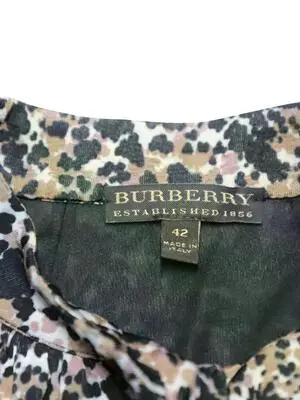 Burberry Printed Lace-up Midi Dress