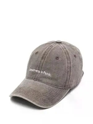 LEONARDO VALENTINI Embroidered Cap - Grey