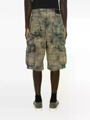 R13 Cargo Plaid Shorts