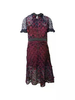 SELF-PORTRAIT Lace Flower Midi Dress