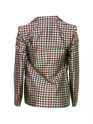 Giorgio Armani Houndstooth-pattern Silk Blazer