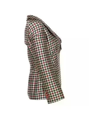 Giorgio Armani Houndstooth-pattern Silk Blazer