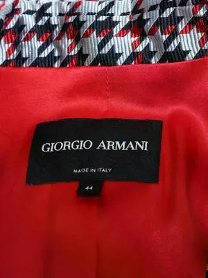 Giorgio Armani Houndstooth-pattern Silk Blazer