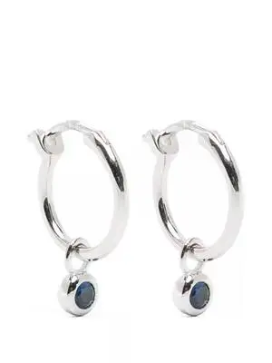 MISSOMA Tennis Charm Mini Hoop Earrings - Silver