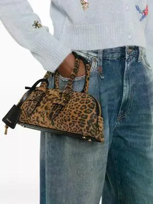 Pinko Leopard-print Padlock Tote
