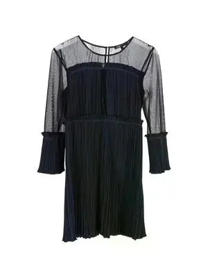 Maje Sheer-sleeve Mini Dress
