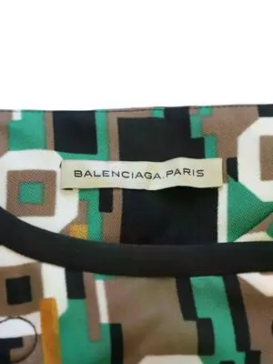 Balenciaga Graphic-pattern Mini Dress