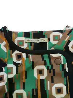 Balenciaga Graphic-pattern Mini Dress