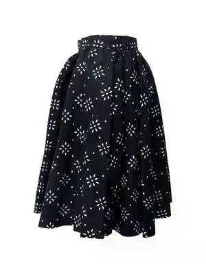 MSGM Flower-pattern A-line Skirt