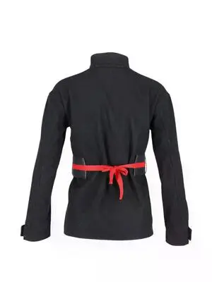 Prada Belted Long-sleeve Jacket