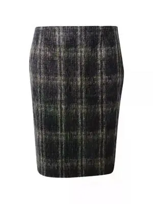 Max Mara Plaid Knee-length Skirt