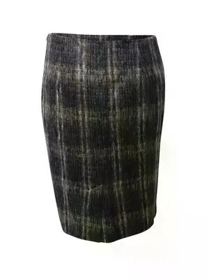 Max Mara Plaid Knee-length Skirt