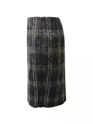 Max Mara Plaid Knee-length Skirt
