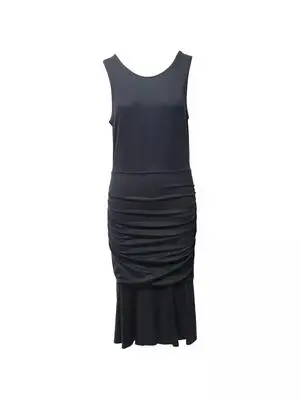 Diane Von Furstenberg Ruched Midi Dress - Black