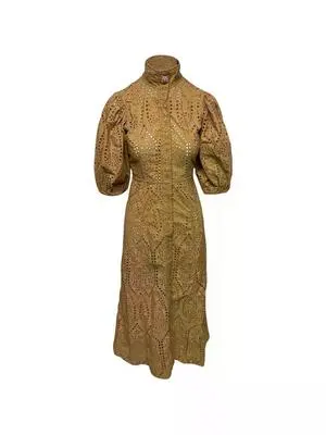 GANNI Eyelet Crystal Dress
