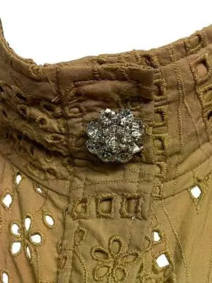 GANNI Eyelet Crystal Dress