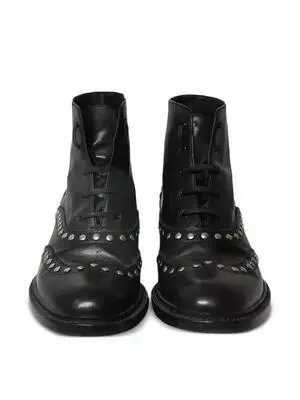 Saint Laurent Studded Lace-up Boots