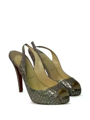 CHRISTIAN LOUBOUTIN Prive Mosaique Open-toe Pumps