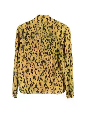 ANINE BING Animal-printed Button-front Shirt