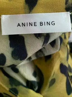 ANINE BING Animal-printed Button-front Shirt