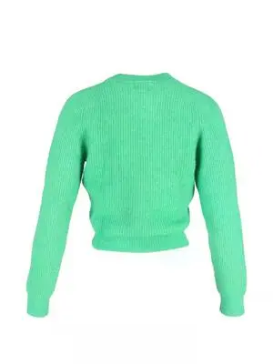 GANNI Crystal-embellished Knitted Cardigan
