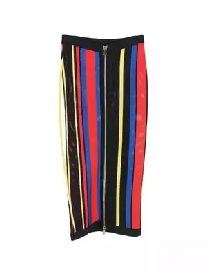 Balmain Striped Midi Skirt
