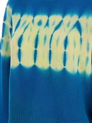 SUZUSAN Tie-dye Cropped Sweater - Blue