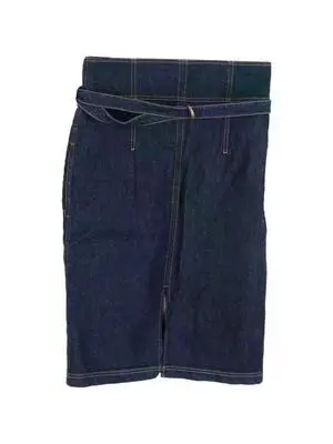 Philosophy Di Lorenzo Serafini Belted Denim Mini Skirt