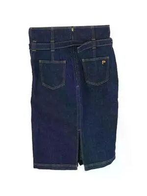Philosophy Di Lorenzo Serafini Belted Denim Mini Skirt