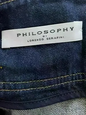 Philosophy Di Lorenzo Serafini Belted Denim Mini Skirt