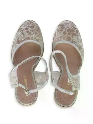 NICHOLAS KIRKWOOD Lace Ankle-strap Wedges - White