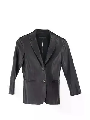 THE ROW Single-breasted Leather Jacket