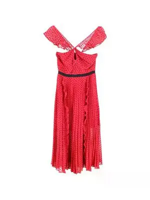 SELF-PORTRAIT Ruffle Pleated Dress