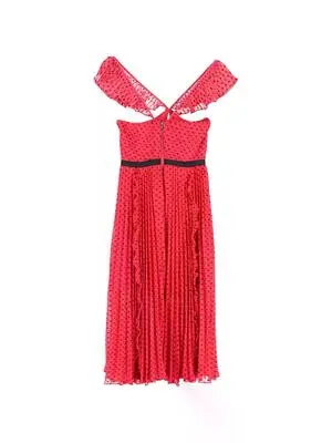 SELF-PORTRAIT Ruffle Pleated Dress