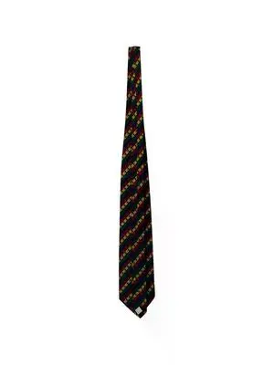 Moschino Striped-pattern Silk Neck Tie