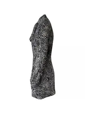 Michael Kors Animal Print Pussy-bow Playsuit