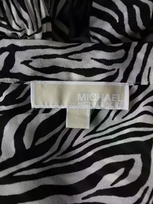 Michael Kors Animal Print Pussy-bow Playsuit