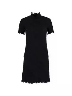 Nina Ricci Fringed Mini Dress - Black