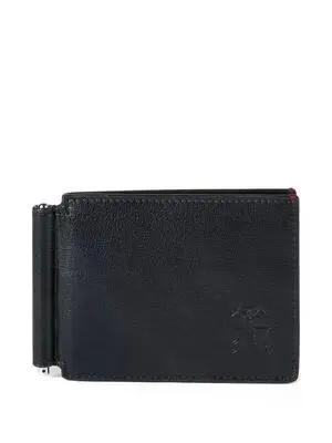 Brunello Cucinelli Grained Leather Money Clip Wallet - Black