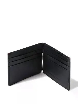 Brunello Cucinelli Grained Leather Money Clip Wallet - Black