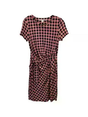 Diane Von Furstenberg Printed Short-sleeve Dress - Black