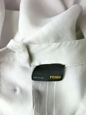 Fendi Ruffled V-neck Blouse