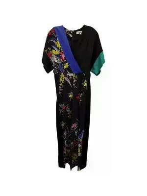 Diane Von Furstenberg Floral-print Jumpsuit - Black