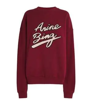 ANINE BING Chenille-logo Miles Sweatshirt