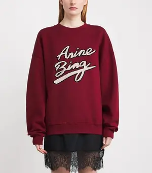 ANINE BING Chenille-logo Miles Sweatshirt