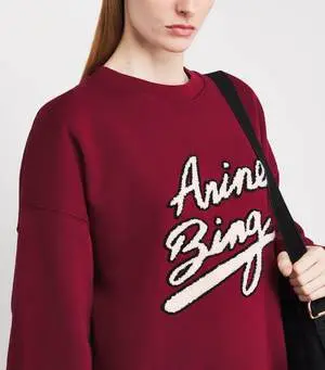 ANINE BING Chenille-logo Miles Sweatshirt