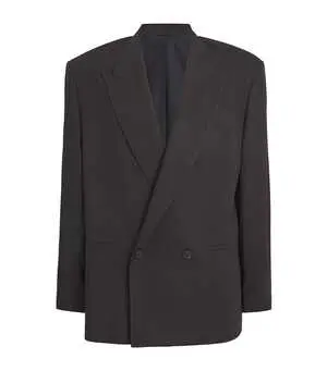 Studio Nicholson Herringbone Double-breasted Blazer