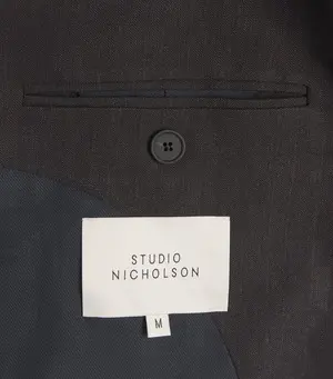 Studio Nicholson Herringbone Double-breasted Blazer