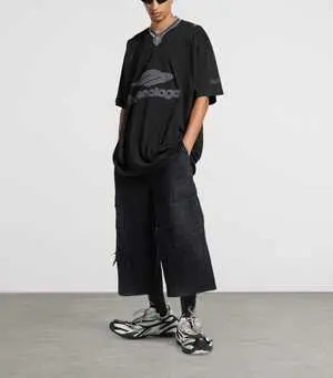 Balenciaga Oversized Logo T-shirt - Black