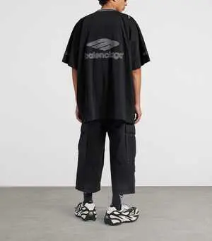 Balenciaga Oversized Logo T-shirt - Black